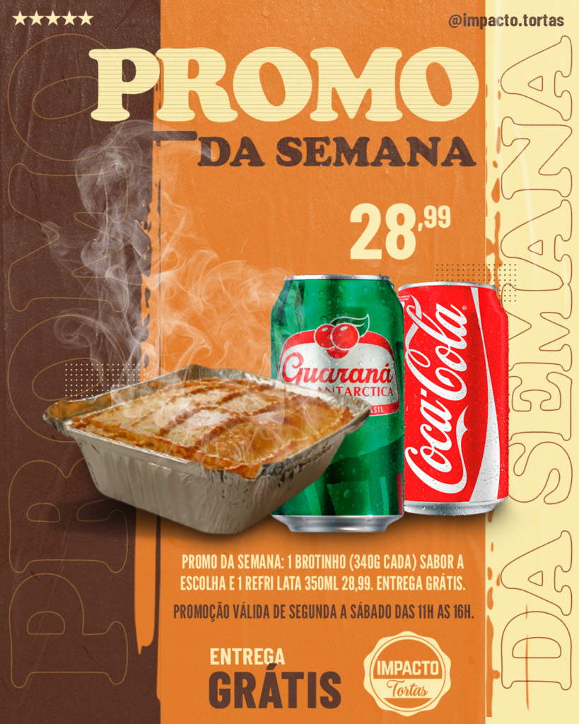 Quais as Promoções na Impacto Tortas? | Exclusivas | Combos